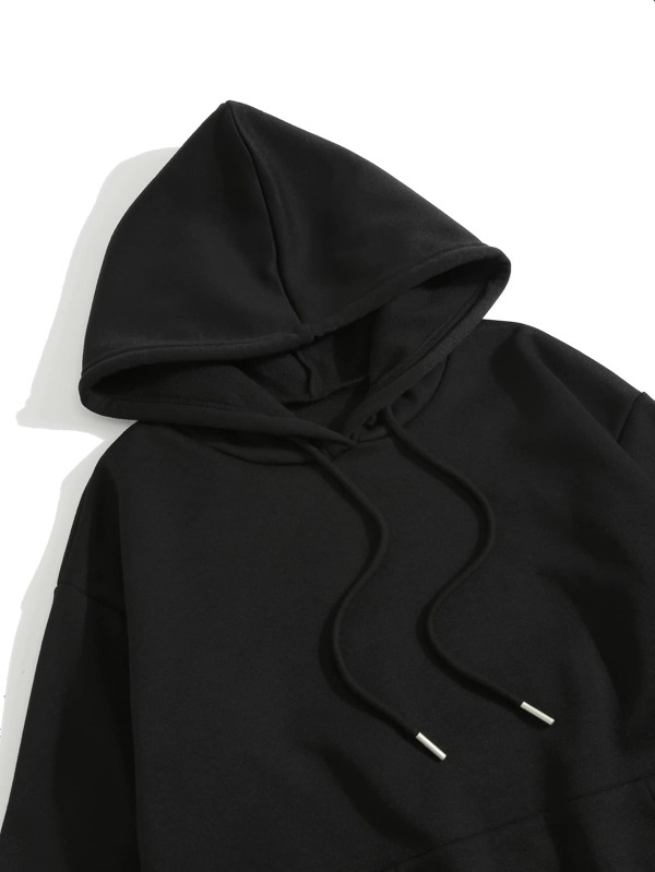 Shein Ezwear Solid Drawstring Pocket Front Hooded Sweatshirt Shein Usa