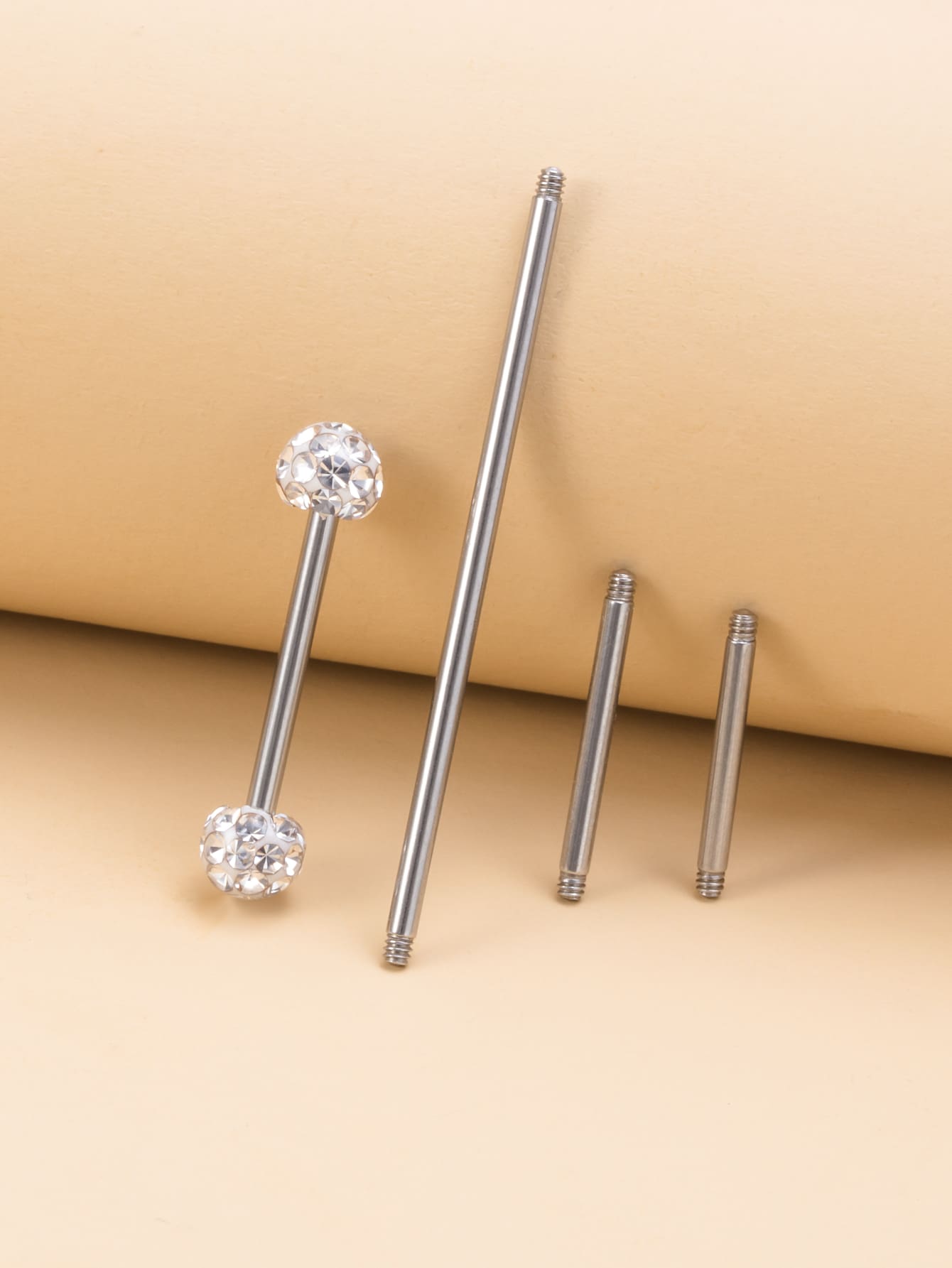 Rhinestone Decor Detachable Tongue Barbell Ring