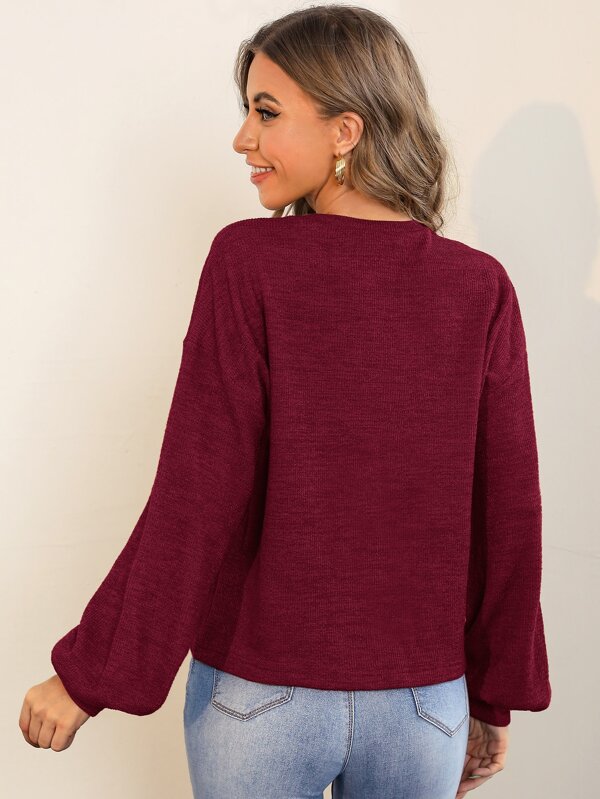 SHEIN Unity Solid Drop Shoulder Pullover | SHEIN UK