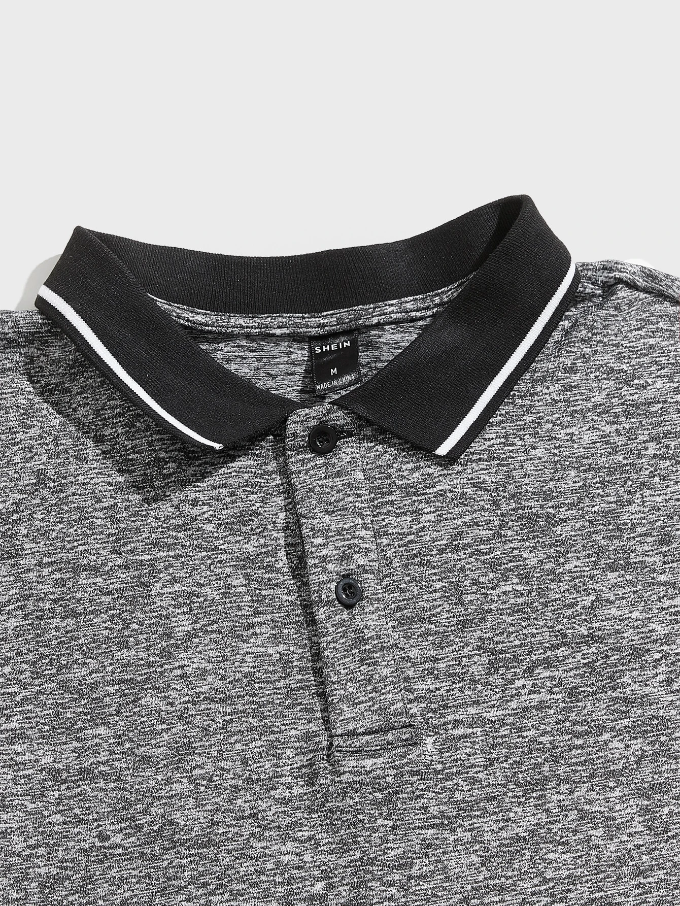 Manfinity Hypemode Men Marled Half Button Polo Shirt | SHEIN USA