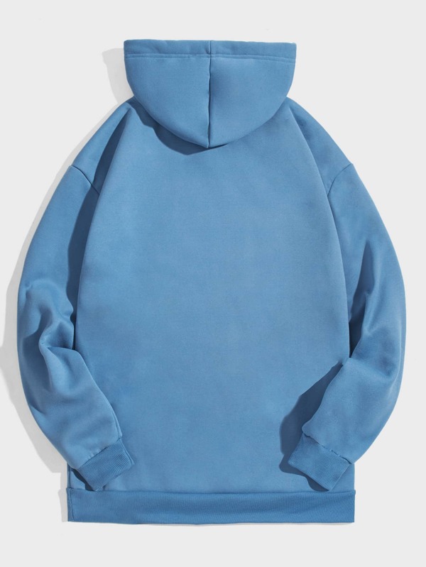 Manfinity Hypemode Men Beverage Print Drawstring Thermal Lined Hoodie | SHEIN USA