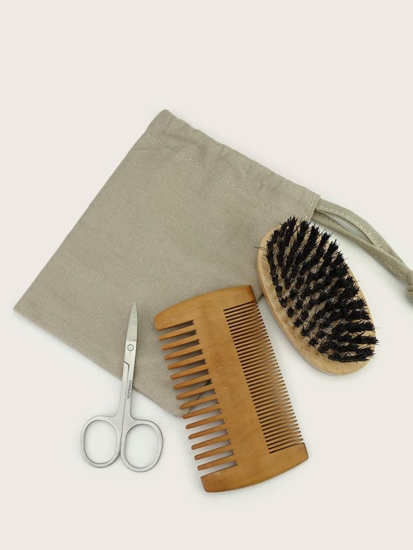 3pcs Minimalist Beard & Mustache Tool Set | SHEIN USA