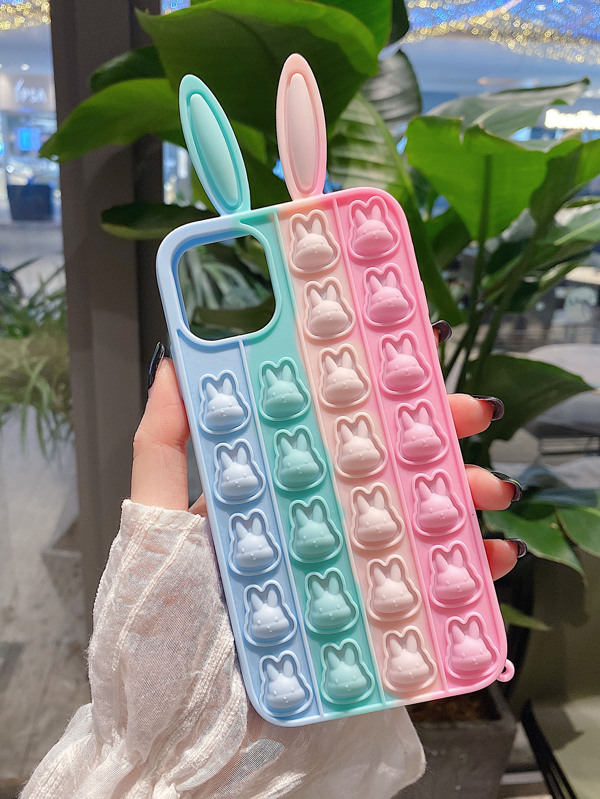 Rabbit Push Pop Bubble Fidget Phone Case | SHEIN USA