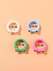 4pcs Frog Decor Ring | SHEIN USA