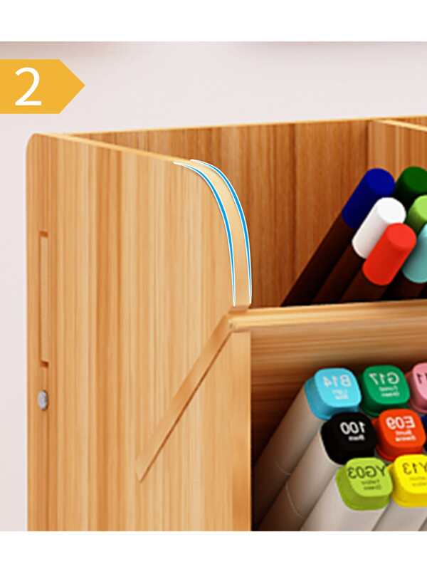 1pc Wooden Desktop Storage Box | SHEIN USA