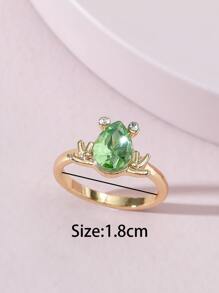 Rhinestone Frog Decor Ring | SHEIN USA