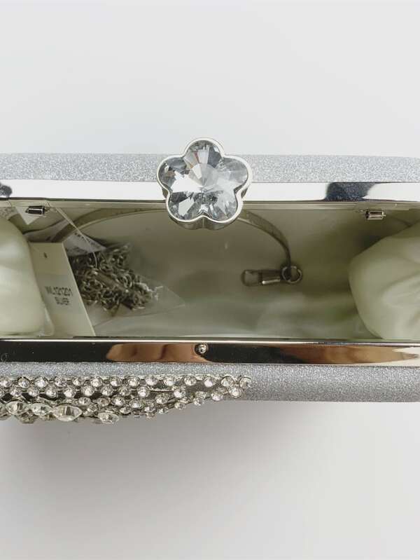 Mini Glitter Diamond Decor Evening Bag, Perfect Bride Purse For Wedding ...