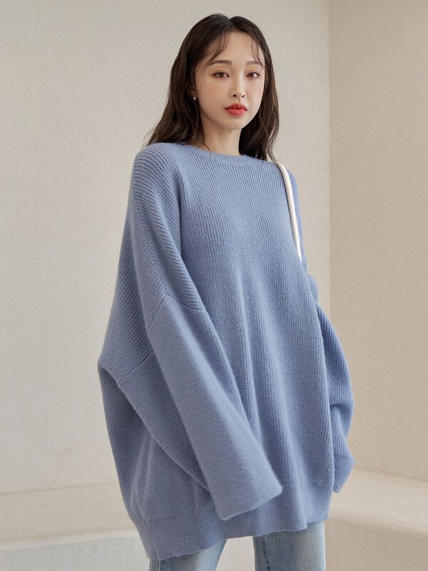 DAZY Solid Drop Shoulder Oversized Sweater | SHEIN USA