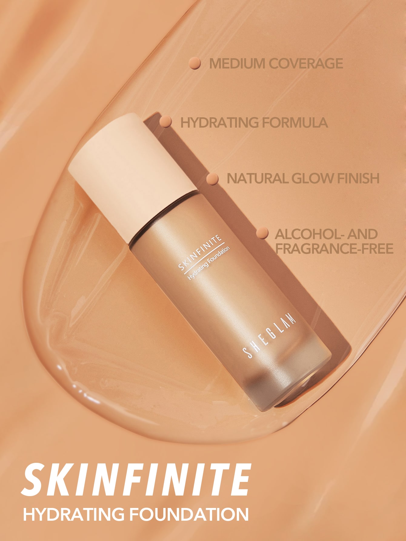 SHEGLAM Skinfinite Hydrating Foundation-ALMOND