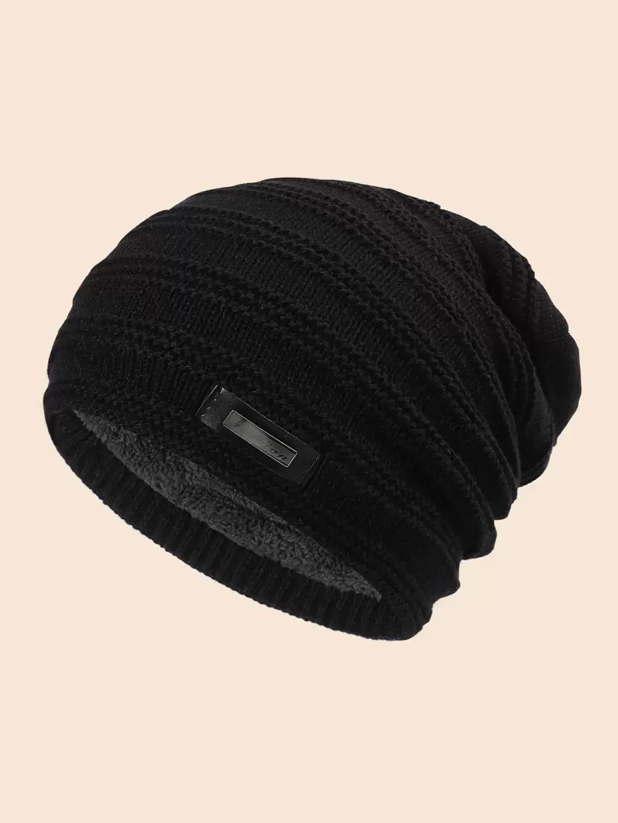 Men Label Decor Beanie Casual | SHEIN USA