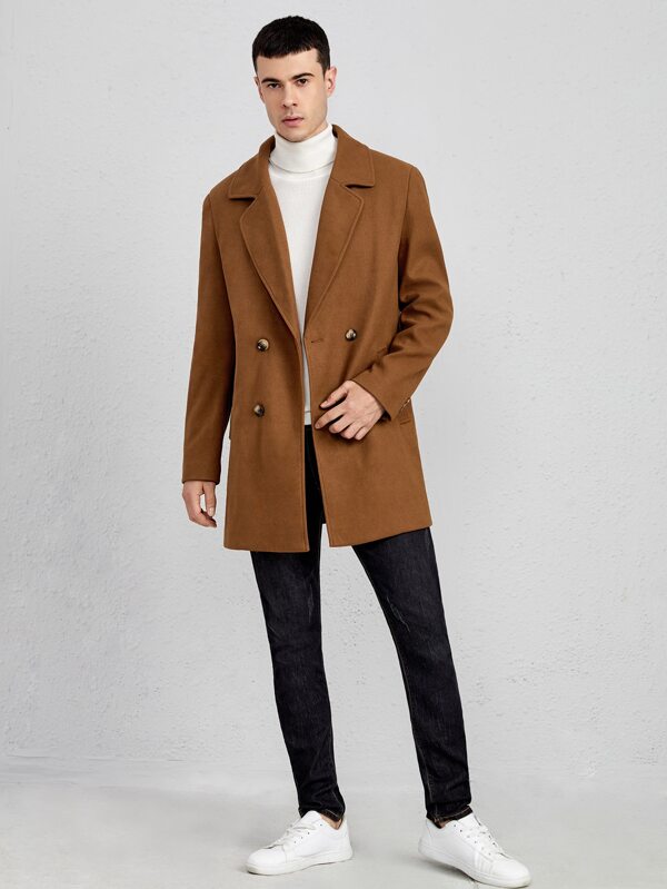 Men Double Breasted Wool-Mix Coat | SHEIN USA