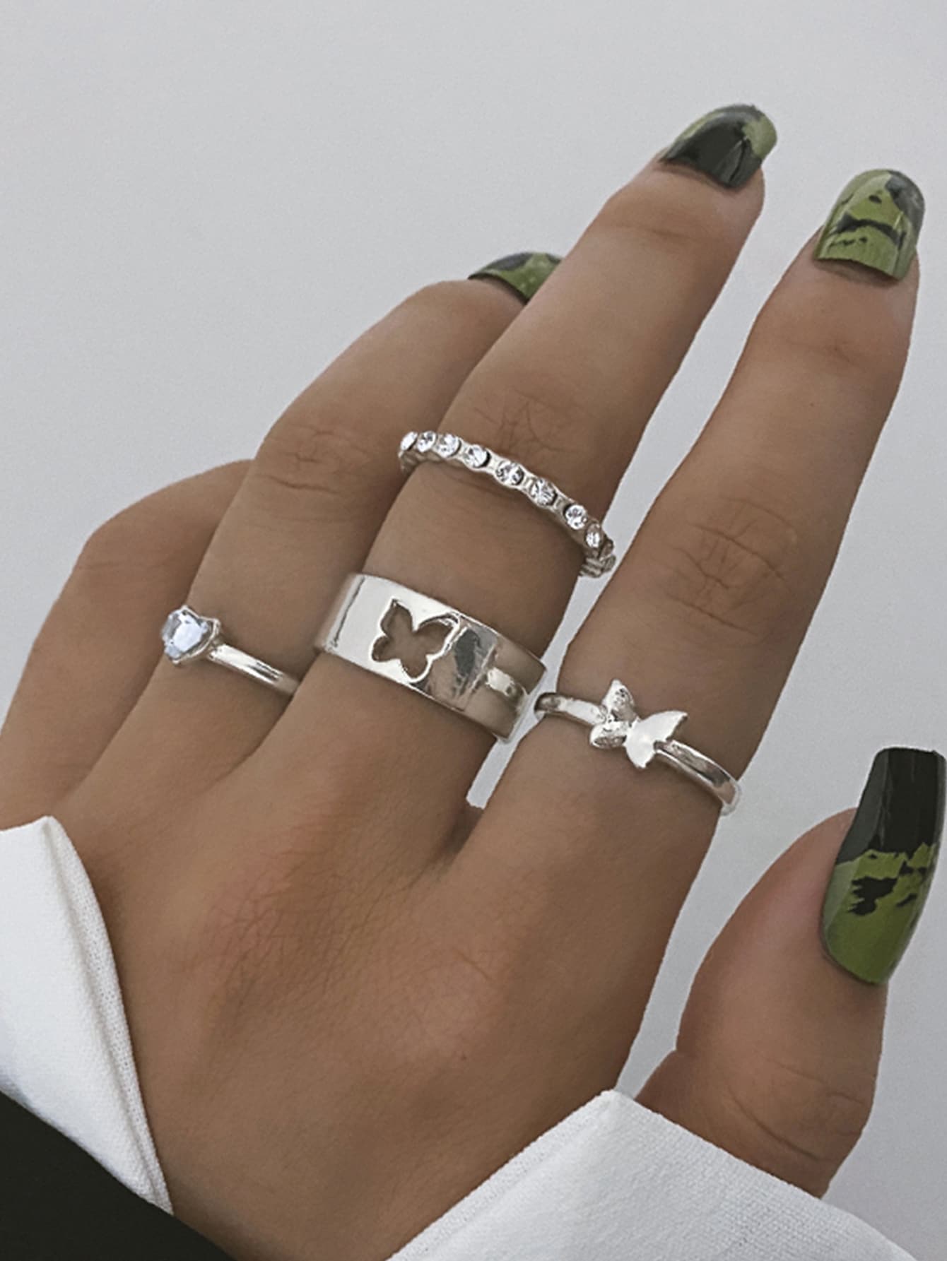 Matching butterfly rings shein store