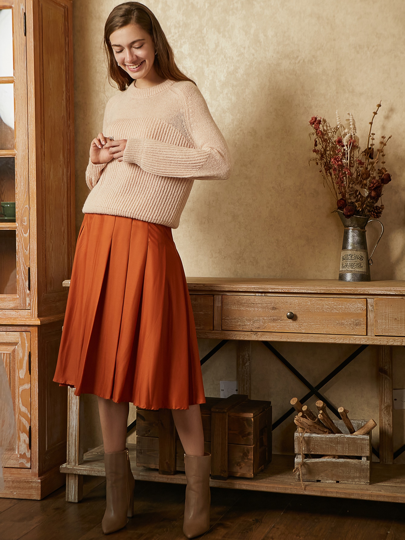 SHEIN Wool & Mohair Raglan Sleeve Sweater | SHEIN USA