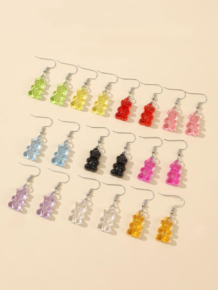 10pairs Bear Charm Drop Earrings | SHEIN USA
