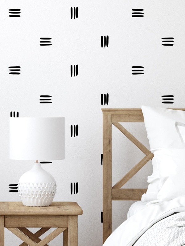 1pc Line Pattern Wall Sticker | SHEIN USA