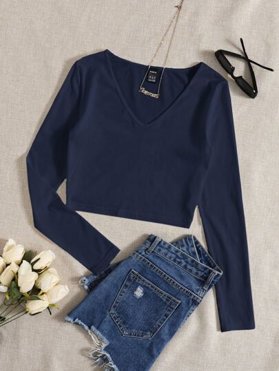 Crop T-Shirts, Women's Crop Tops | SHEIN UK