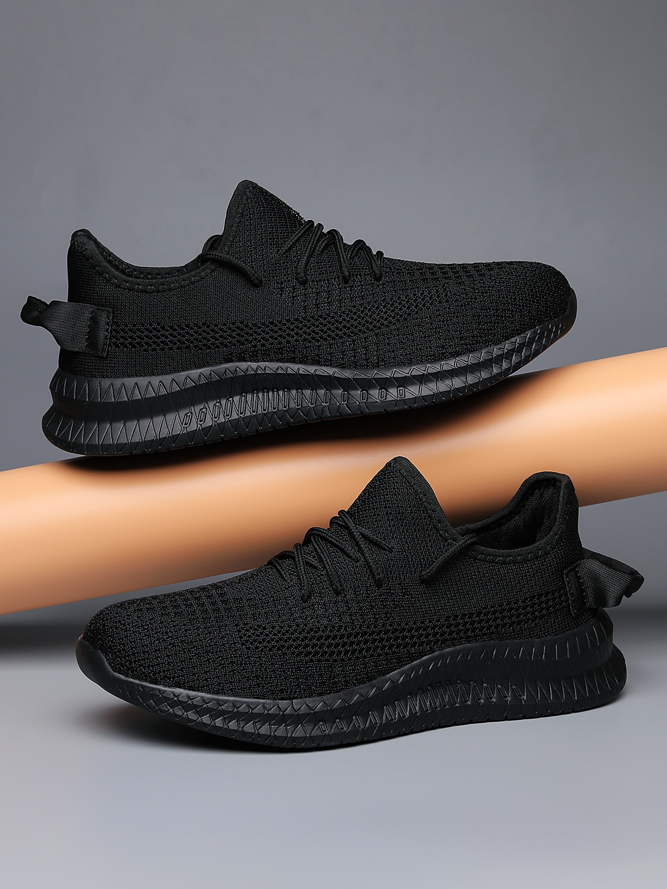 Men'S Lace-Up Front Knit Running Shoes Mesh Shoes Lightweight Shoes ...