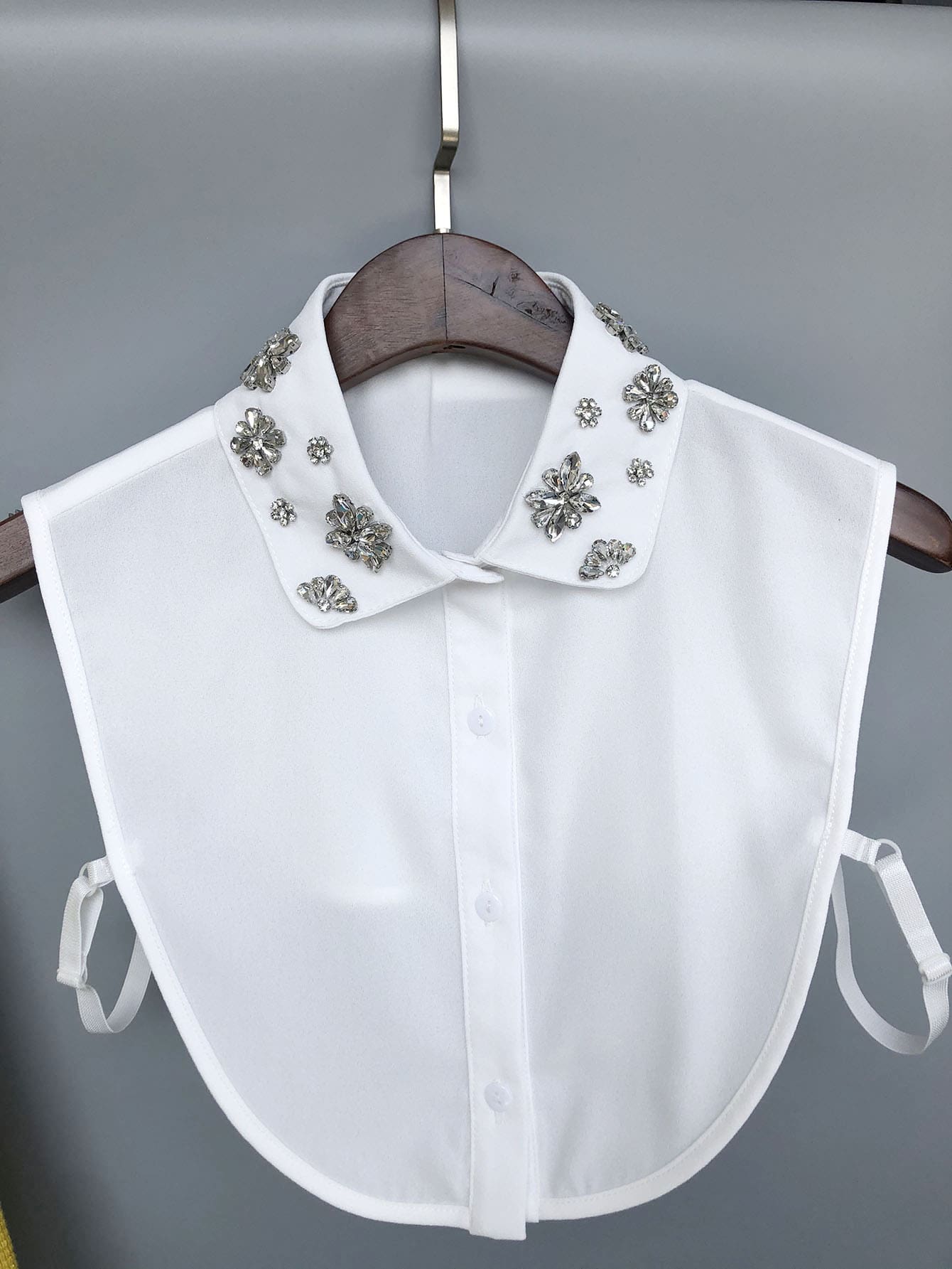 1pc Rhinestone Decor Dickey Collar Inside Matching False Collar For ...