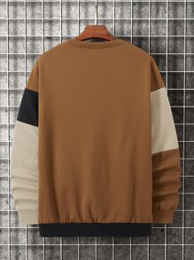 Manfinity Homme Men Color Block Thermal Pullover Without Necklace ...