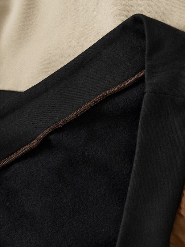 Manfinity Homme Men Color Block Thermal Pullover Without Necklace ...