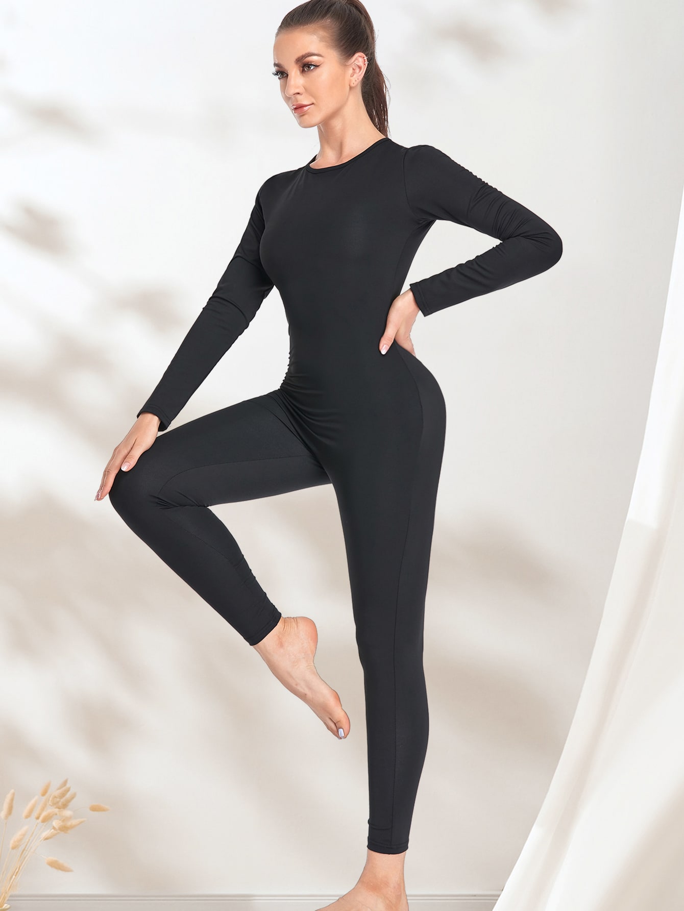 VUTRU Mono deportivo unicolor forma ajustada