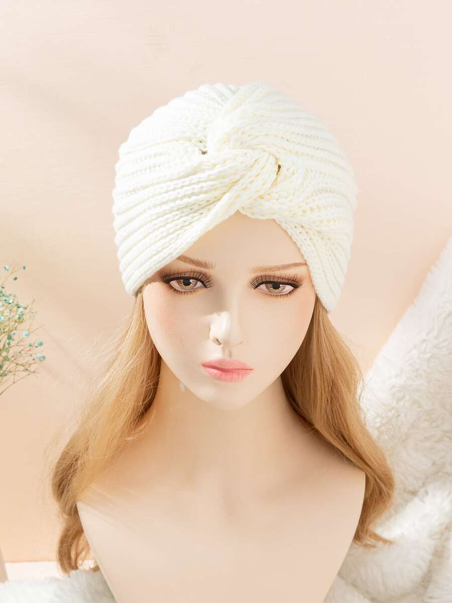 Solid Knit Turban Hat | SHEIN UK