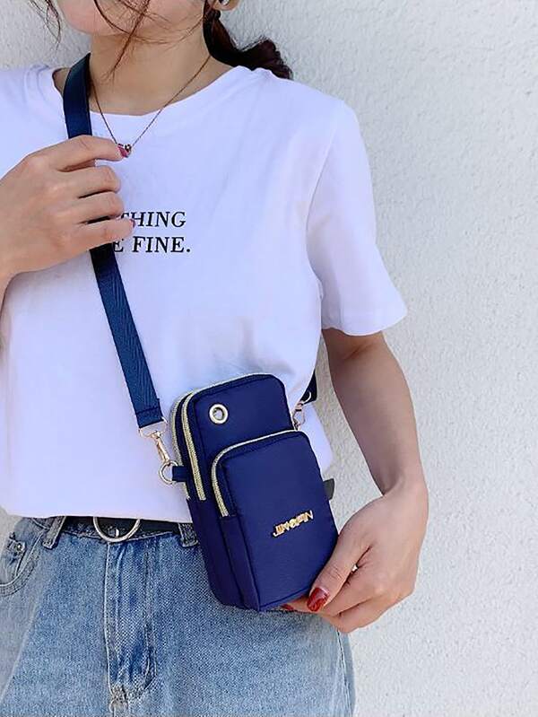 Mini Letter Detail Phone Wallet Purse Pouch Shoulder Bag Cellphone Case ...