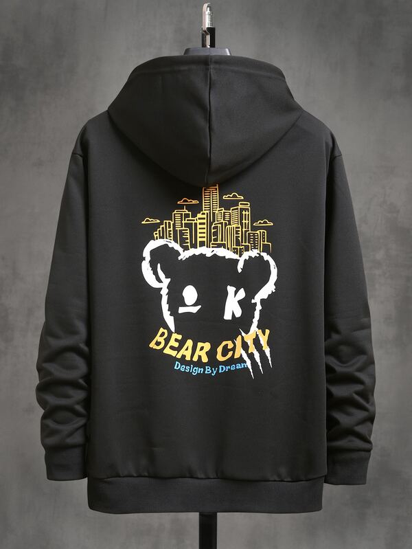 Manfinity Men Cartoon Graphic Hoodie | SHEIN USA