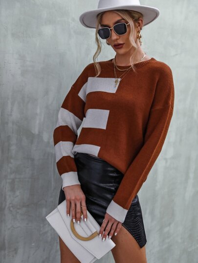 Search color block sweater | SHEIN USA