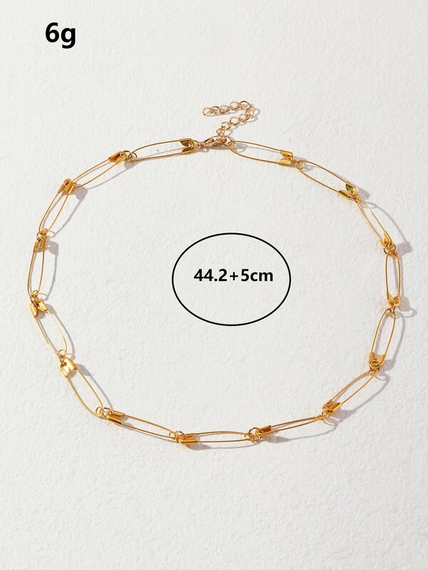 Safety Pin Decor Necklace | SHEIN USA