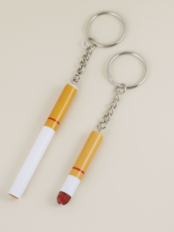 2pcs Cigarette Charm Keychain | SHEIN UK