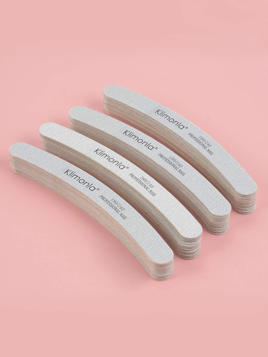 klimonla Gray Nail Files 180/240 Wood Thick Sandpaper Nails File Buffer ...