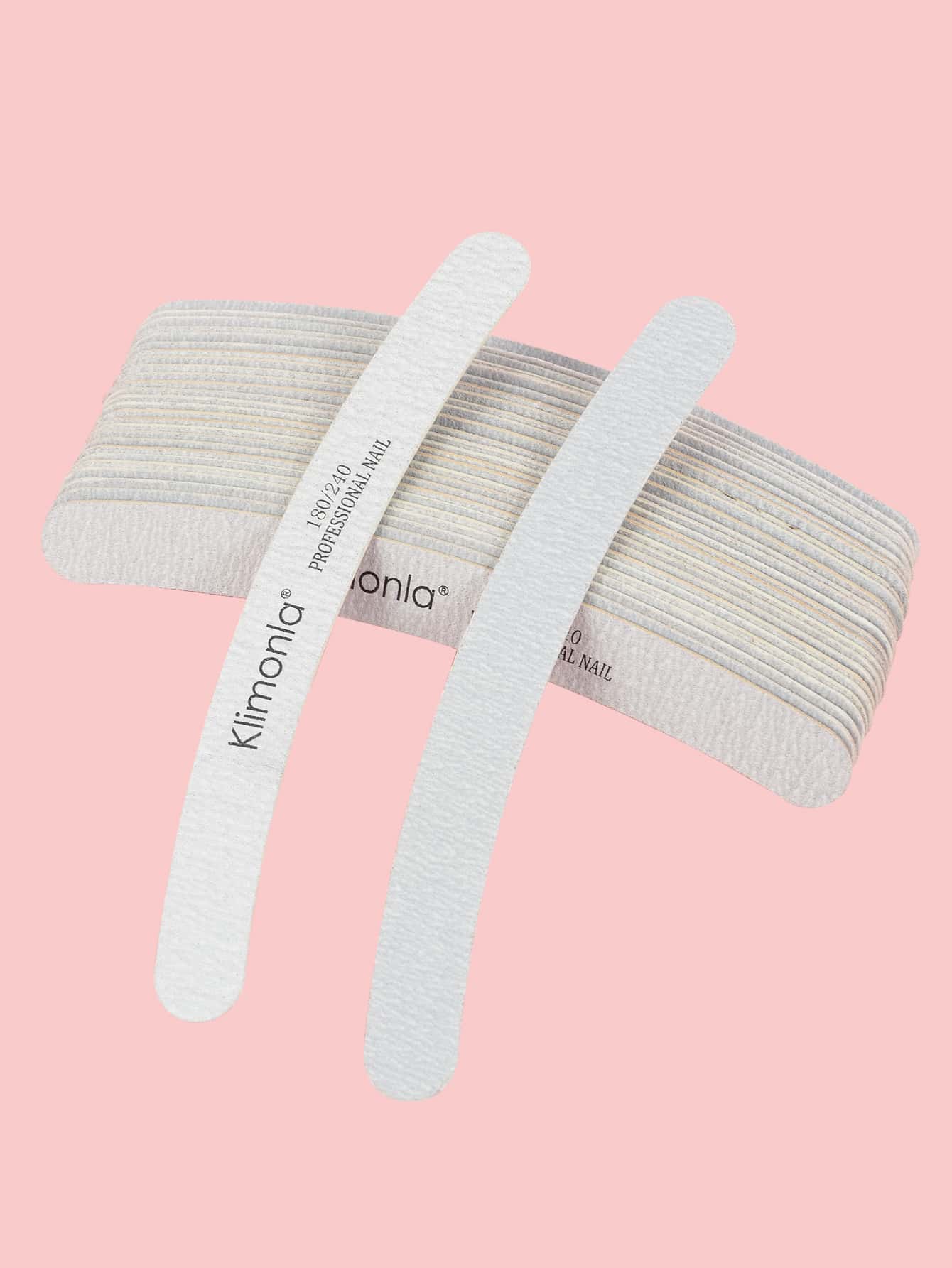 klimonla Gray Nail Files 180/240 Wood Thick Sandpaper Nails File Buffer ...