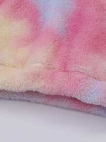 SHEIN Kids EVRYDAY Toddler Girls Tie Dye Drop Shoulder Teddy Hoodie | SHEIN EUR