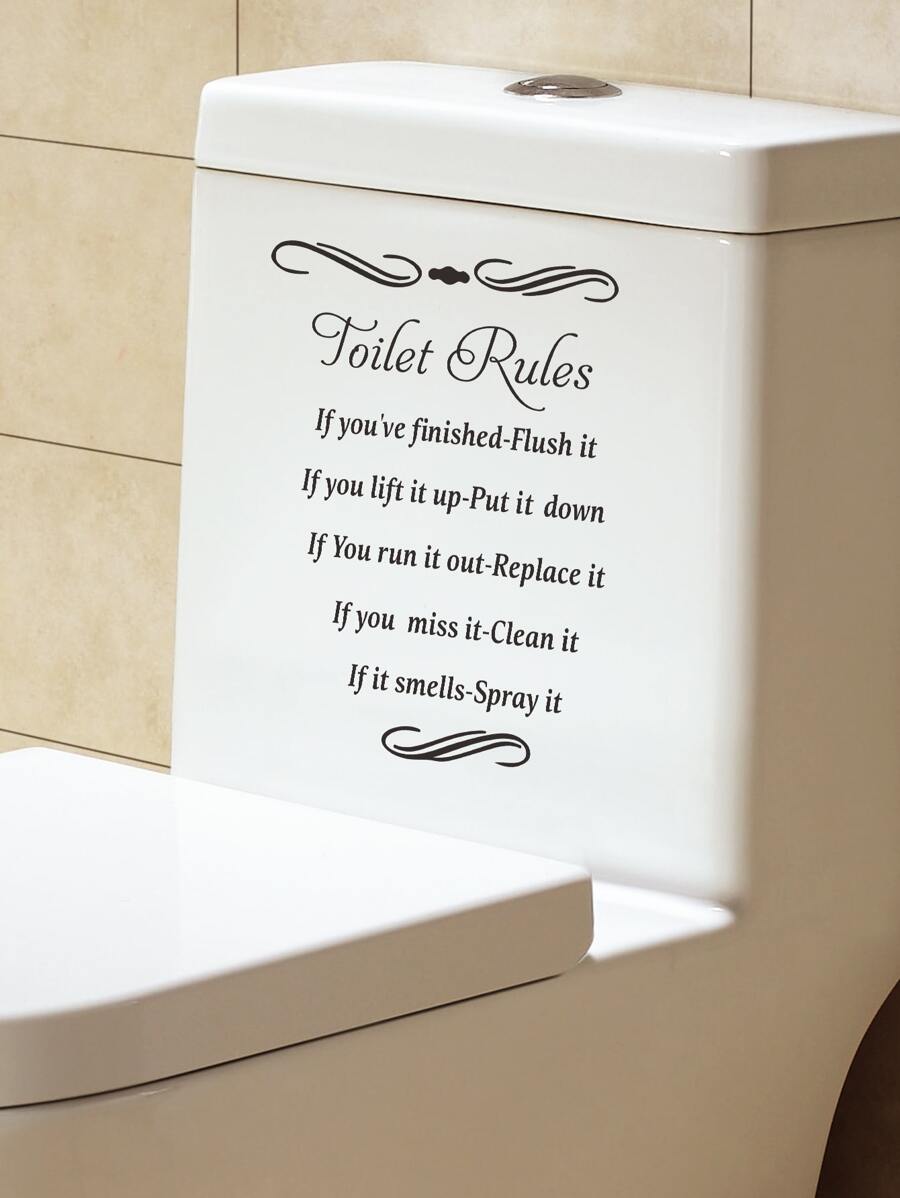 Slogan Graphic Toilet Lid Sticker | SHEIN USA