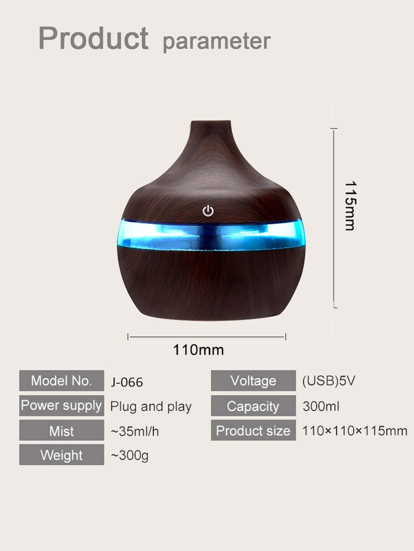 Wood Grain Pattern USB Humidifier | SHEIN USA