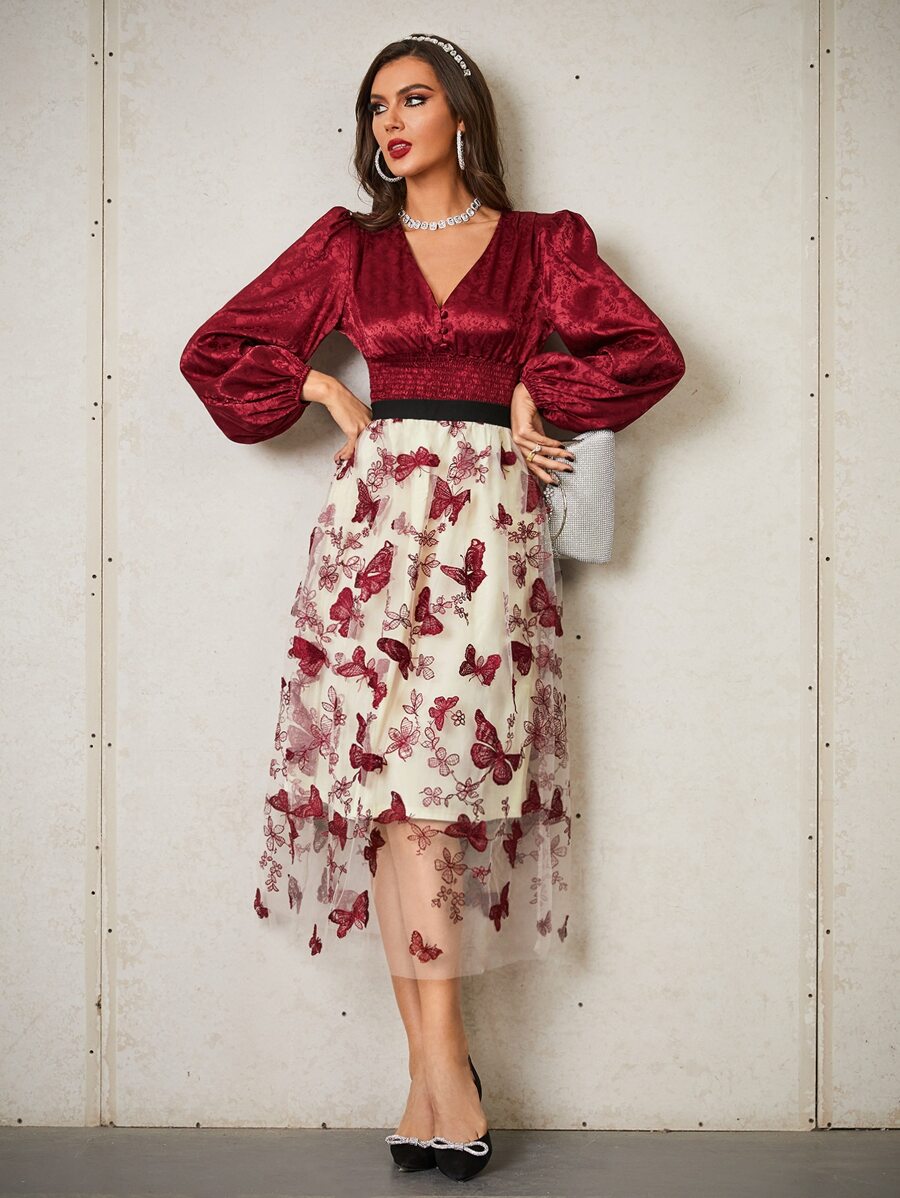 SHEIN Rock mit Schmetterling Flicken, Netz | aktuelle Trends, günstig ...