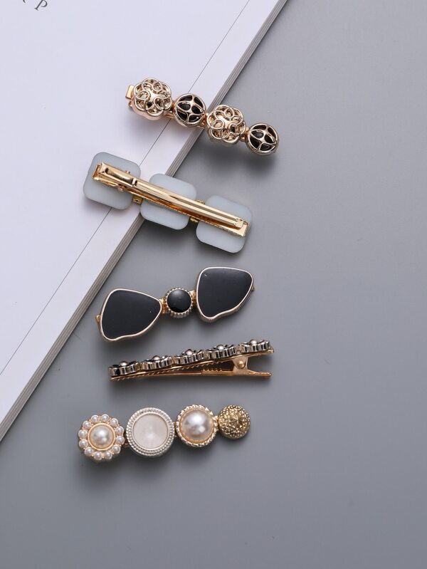 5pcs Flower Decor Alligator Clip For Everyday Styling Suitable For ...