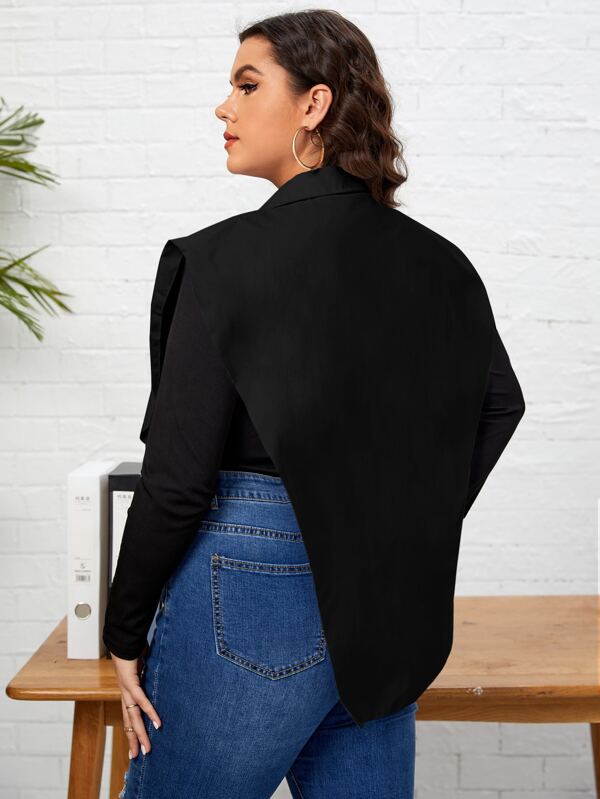 Plus Solid Split Side Blouse | SHEIN USA