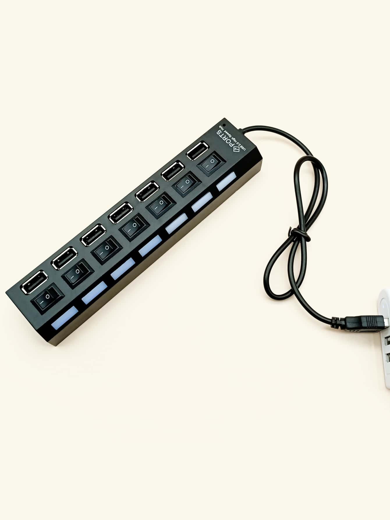 7 Port USB Splitter With Individual Switches | SHEIN IN