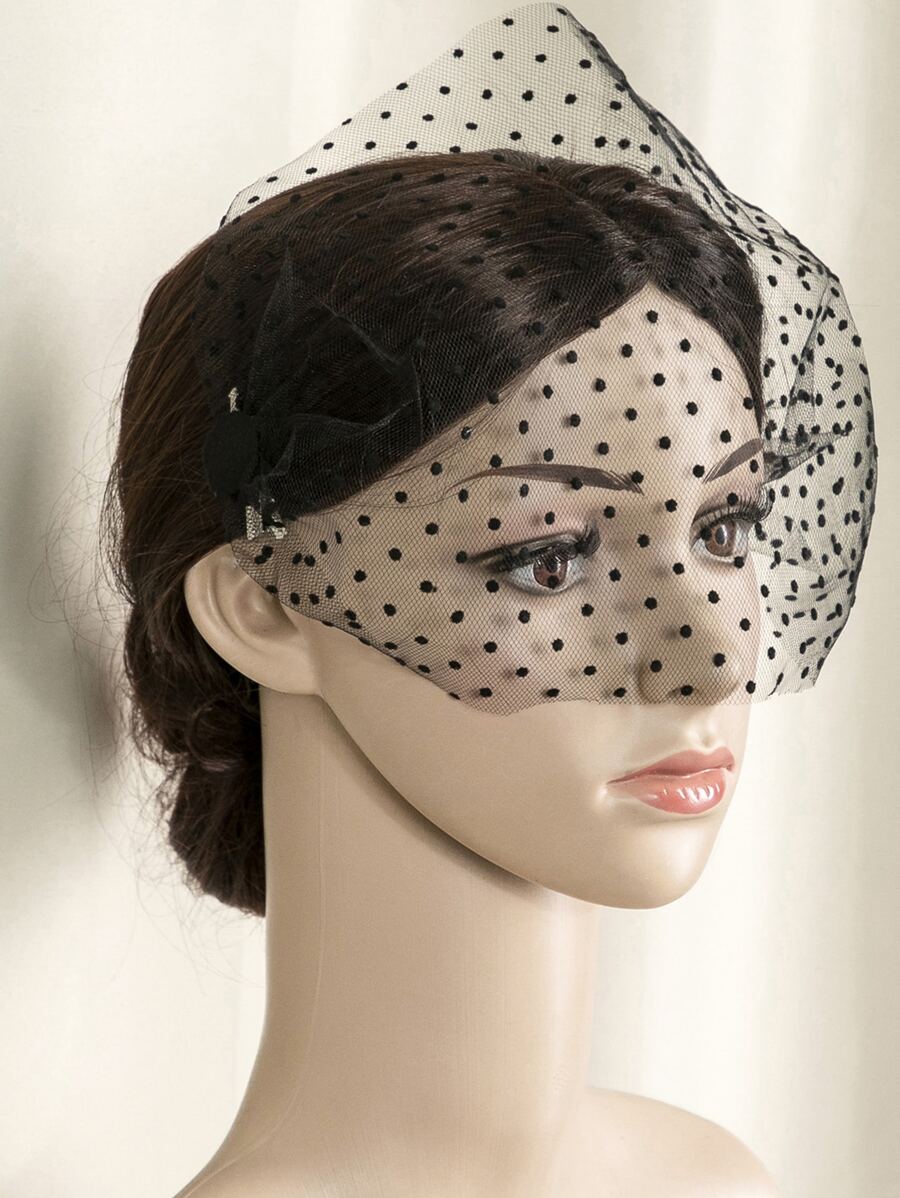 Polka Dot Veil Hair Clip | SHEIN USA