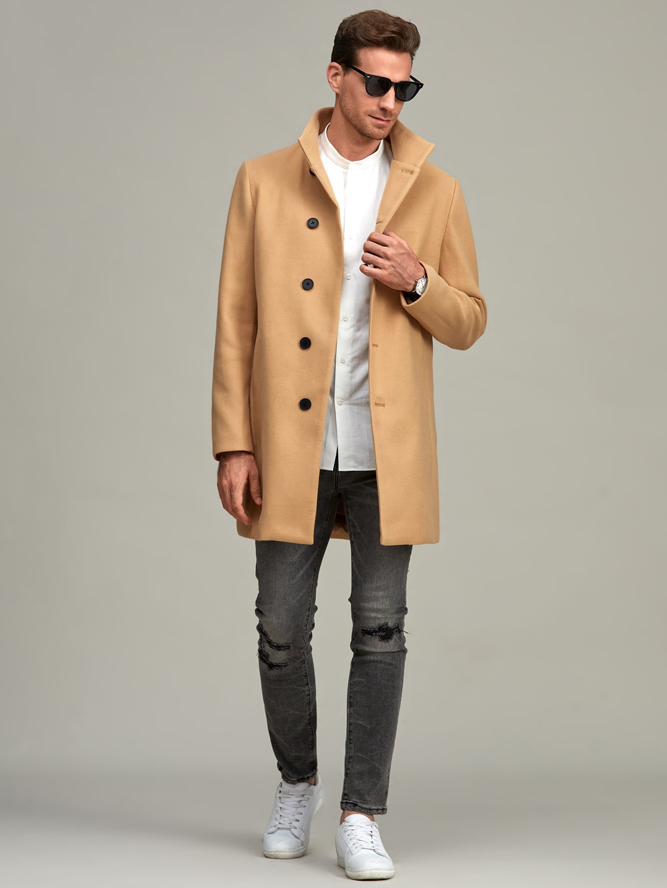 SHEIN Men Single Breasted Overcoat | SHEIN UK