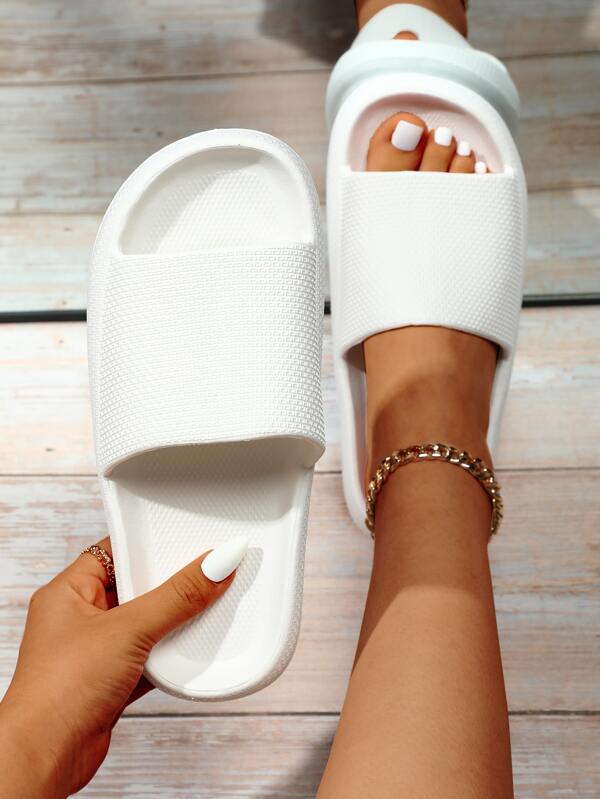 Women's Fashionable Minimalist Open Toe Slides | SHEIN USA