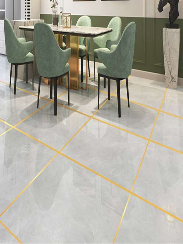 1roll 50M Brushed Gold Floor Edging Waterproof Seam Wall Sticker, Wall ...