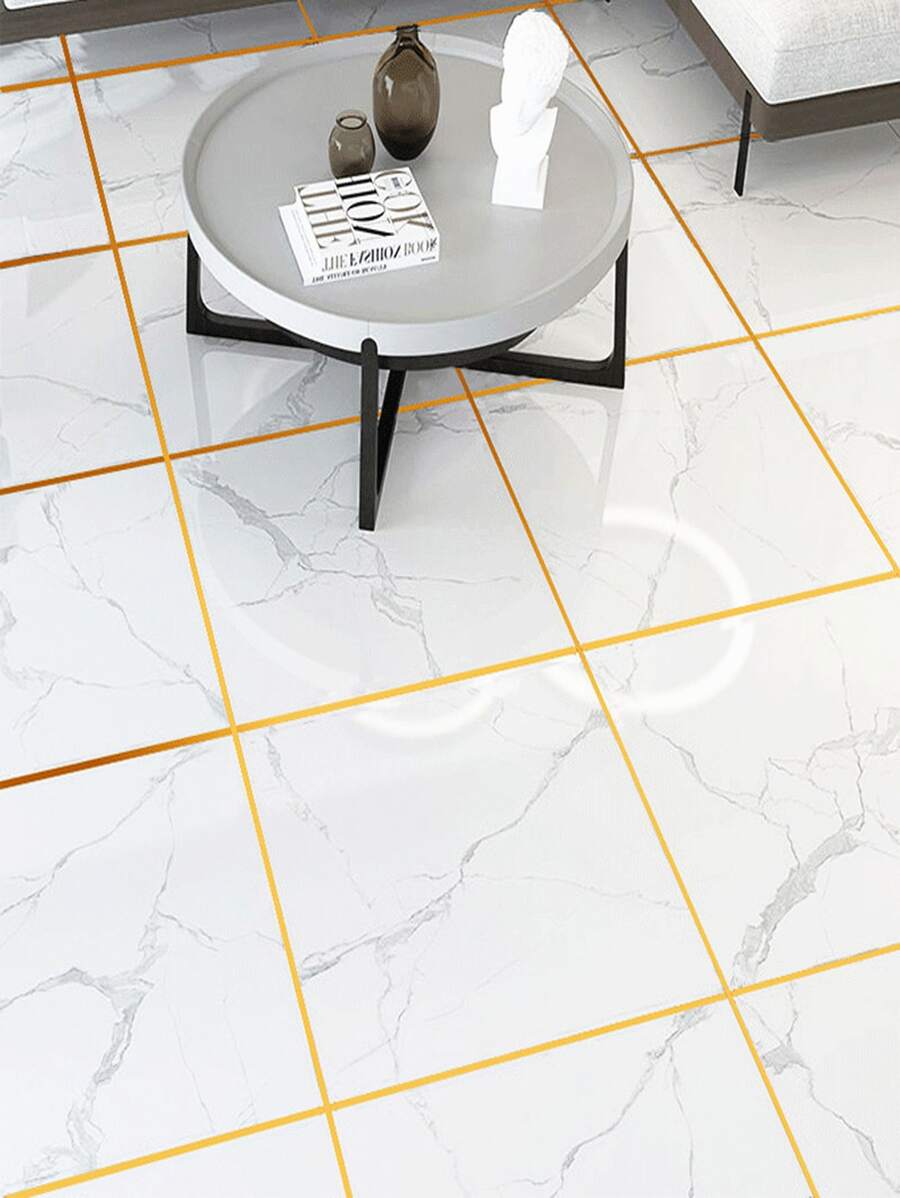 1roll 50M Brushed Gold Floor Edging Waterproof Seam Wall Sticker, Wall ...