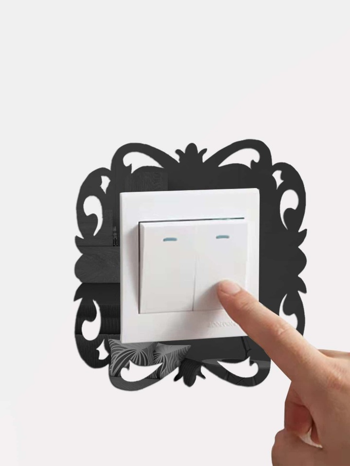 Butterfly Design Mirror Surface Light Switch Sticker | SHEIN UK