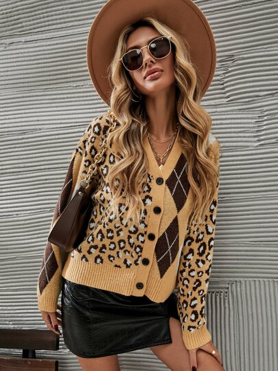 Search leopard cardigan | SHEIN USA