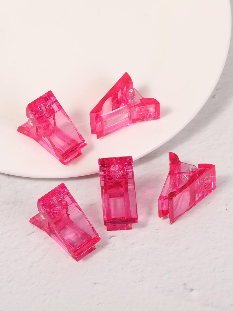1 Pack Of 5pcs Nail Art Crystal Extension Clip, For Fixing And Shaping ...