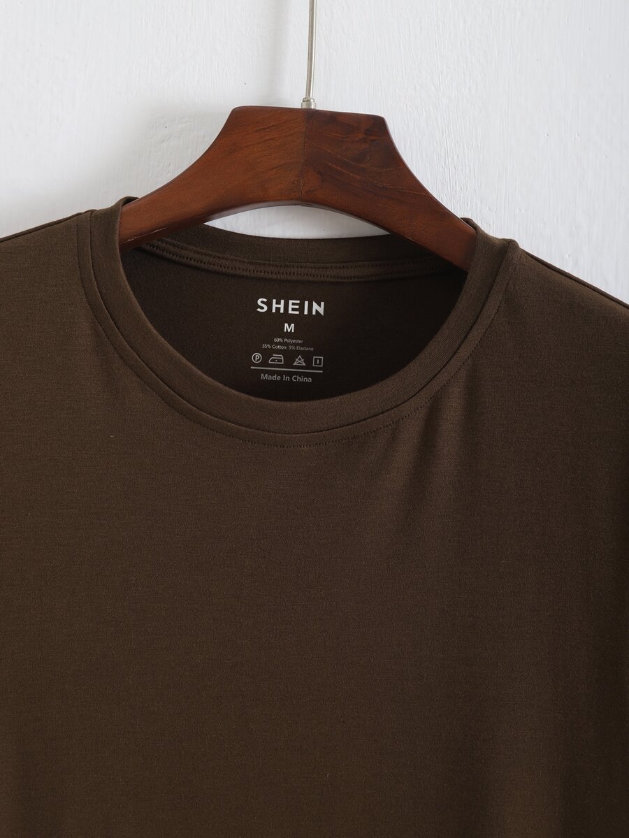 Men Solid Round Neck Tee | SHEIN USA