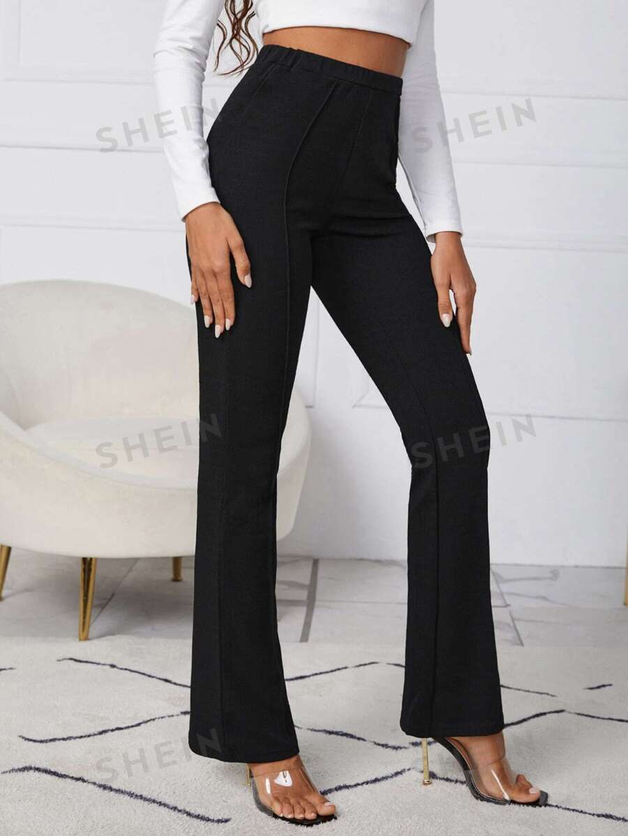 Shein Essnce High Waist Flare Leg Pants Shein Usa